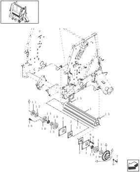 China 86637240 ROLLER Case parts RBX461, RBX451 for sale
