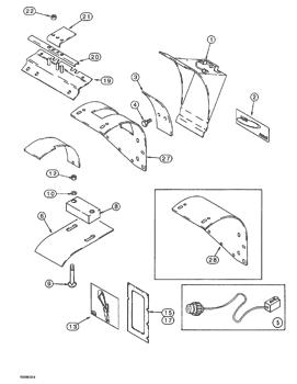 China 1321128C1 COVER Case parts 2144, 1670, 1644, 2166, 1666, AFS, 1660, 2344, 2366, 1640 for sale