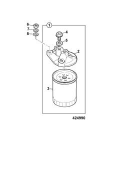 China 02/800001 Element fuel filter cartridge JCB parts for sale