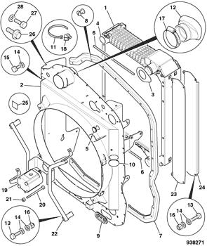 China 30/925545 Radiator 5.5 FPI JCB parts for sale