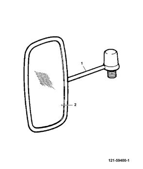 China 121/59400 Mirror , External JCB parts for sale