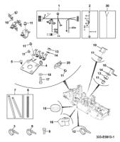 China 332/E7443 Harness Rear Cab Roof JCB parts for sale