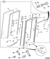 China 128/E4707 Glass rear window protected JCB parts for sale