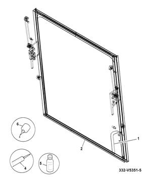 China 332/L1076 Glass Rear Window JCB parts for sale