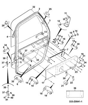 China 333/Z3926 Glass Upper door LH JCB parts for sale
