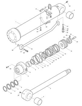 China 2440-9295KT SEAL KIT;BOOM CYL. Doosan parts for sale