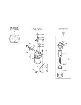 China 894456-7412 FILTER;OIL CARTRIDGE Doosan parts for sale