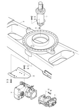China 2401-9145 MOTOR TRAVEL Doosan parts for sale