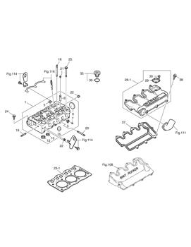 China 897163-4013 CYLINDER HEAD ASS'Y Doosan parts for sale