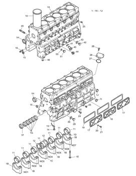 China 150102-00483A CYLINDER BLOCK ASS`Y Doosan parts for sale