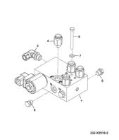 China 332/X5432 Valve Transmission pilot flush JCB parts for sale