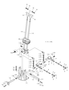 China 137-00035B TRAVEL LEVER Doosan parts for sale