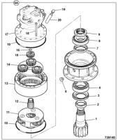 China 20/925531 Motor swing JCB parts for sale