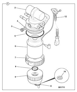 China 32/925994 Element Fuel Sediment Filter Cartridge 30 Micron JCB parts for sale