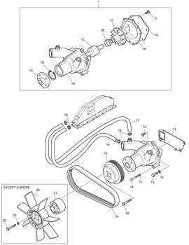 China 65.06500-6402C WATER PUMP ASS`Y Doosan parts for sale