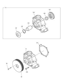 China 400921-00040A WATER PUMP ASSY Doosan parts for sale