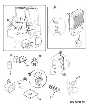 China 716/22200 Relay hazard JCB parts for sale