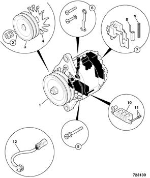 China 714/36100 Alternator assembly JCB parts for sale