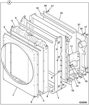 China 30/925662 Radiator assembly JCB parts for sale