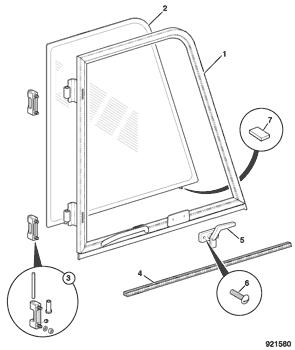 China 332/A3342 Glass upper door for sale
