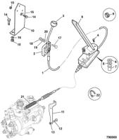 China 910/60176 Cable throttle control assembly JCB parts for sale