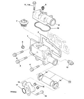 China 02/200833 Housing thermostat JCB parts for sale