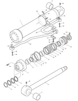 China 2440-9279BKT SEAL KIT;BOOM CYL. Doosan parts for sale
