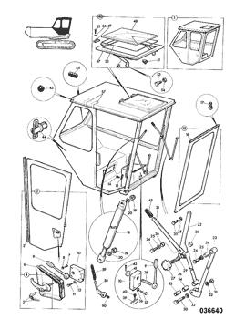 China 206/85102 Glass roof JCB parts for sale