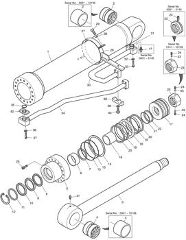China K9002933 SEAL KIT;BOOM CYL. Doosan parts for sale
