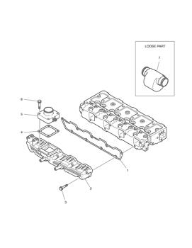 China 129900-12050 GASKET;INLET MANIFOLD Doosan parts for sale