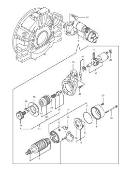 China 300516-00051 STARTER Doosan parts for sale