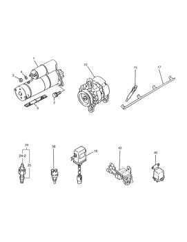 China 897084-8770 STARTER 12V-2.2KW Doosan parts for sale