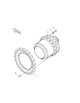 China 108-00008A SPROCKET Doosan parts for sale