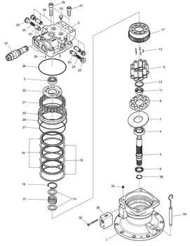 China 170303-00068 MOTOR,SWING Doosan parts for sale