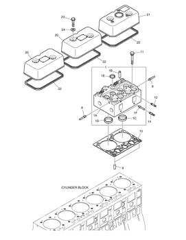 China 150113-00036A CYLINDER HEAD ASS'Y Doosan parts for sale