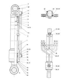 China 2440-9144 CYLINDER;BOOM(L.H) Doosan parts for sale