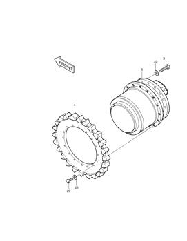 China 2401-6357A TRAVEL DEVICE Doosan parts for sale