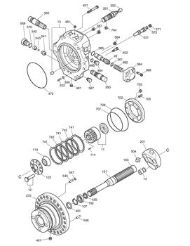 China K1003132 TRAVEL MOTOR Doosan parts for sale
