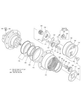 China 101-00026 TRAVEL REDUCTION GEAR Doosan parts for sale