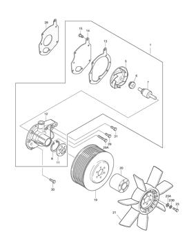 China 65.06500-6145A WATER PUMP ASS'Y Doosan parts for sale