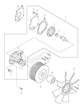 China 65.06500-6138A WATER PUMP ASS'Y Doosan parts for sale