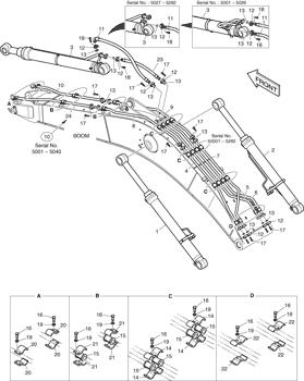 China K1003434 CYLINDER;ARM Doosan parts for sale