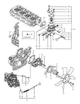 China 129907-42000 WATER PUMP ASS'Y Doosan parts for sale