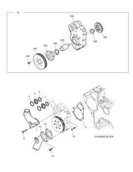 China 65.06500-6173A WATER PUMP ASS'Y Doosan parts for sale