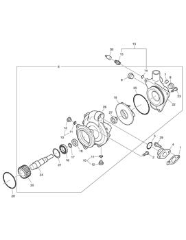 China 400921-00274 WATER PUMP ASS'Y Doosan parts for sale