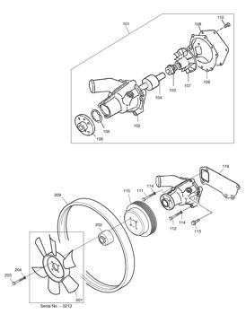 China 65.06500-6013 WATER PUMP ASS'Y Doosan parts for sale