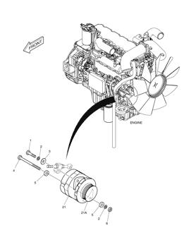 China K1008713 ALTERNATOR MOUNTING Doosan parts for sale