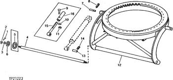 China 14H988 Nut Deere parts 570, 3550, 570B for sale