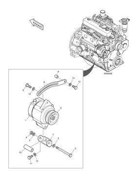 China K1019671 ALTERNATOR Doosan parts for sale