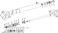 China AR105453 Hydraulic Cylinder Kit Deere parts 570, 550, 3100, 570B, 401D, 350C, 450C, 743, 350D, 401C, 450G, 743A, 555 for sale